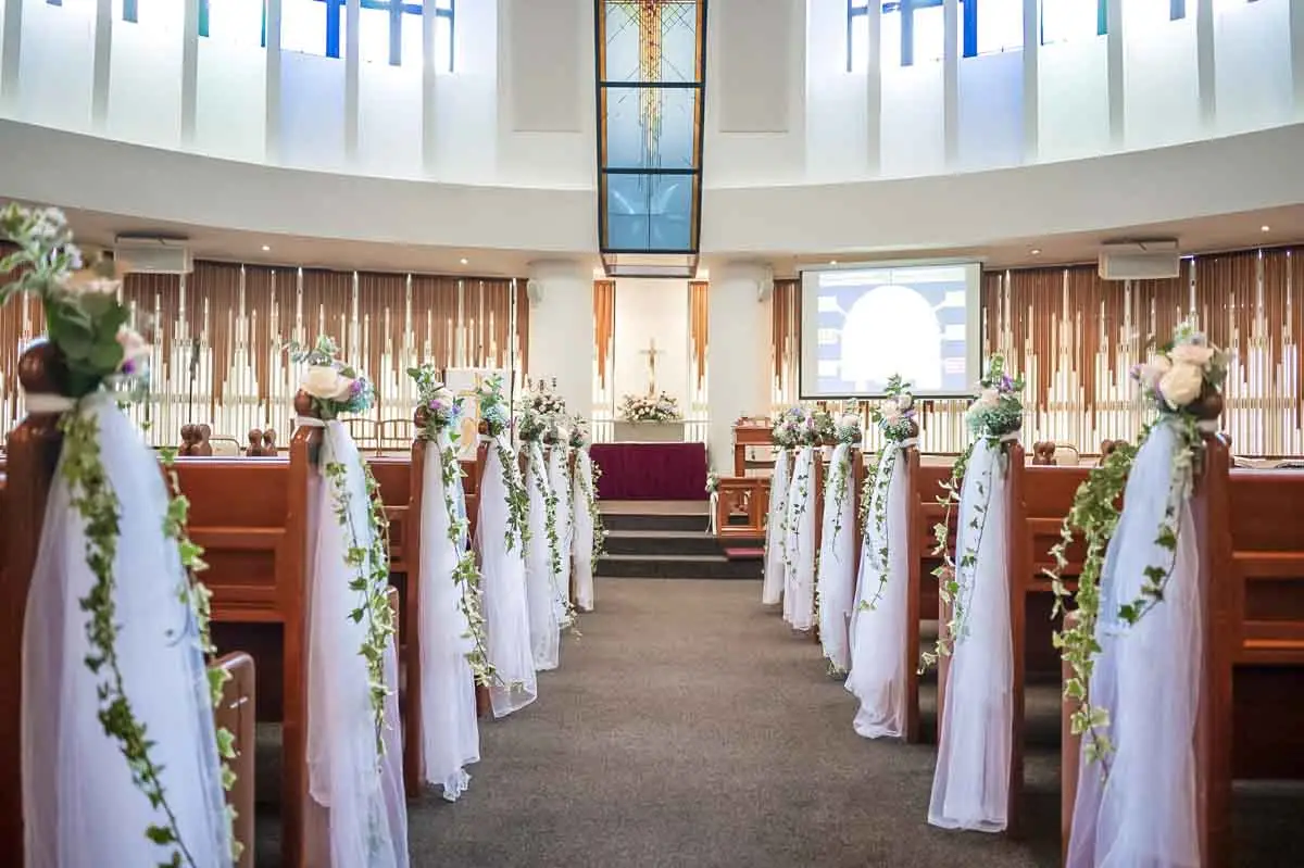 Covenant Community Methodist Church Wedding Decoration - Pastel Colour ...